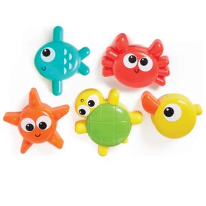 kidoozie spin 'n play sea friends, bathtub toys for children 12 months and older