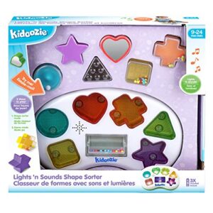 Kidoozie Lights ‘n Sounds Shape Sorter - Toddler Toy for Ages 9-24 Months - Helps Develop Hand-Eye Coordination and Problem Solving Skills!