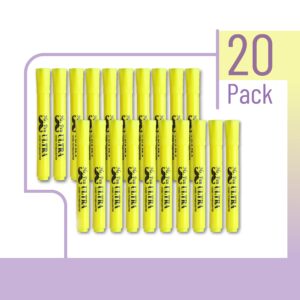 Mr. Pen Yellow Highlighters, Tank Style Highlighter, Pack of 20, Highlighters Markers, Highlighter Pen, Yellow Fluorescent Highlighter, Chisel Tip, Yellow Marker, Bulk Highlighter, Liquid Highlighter