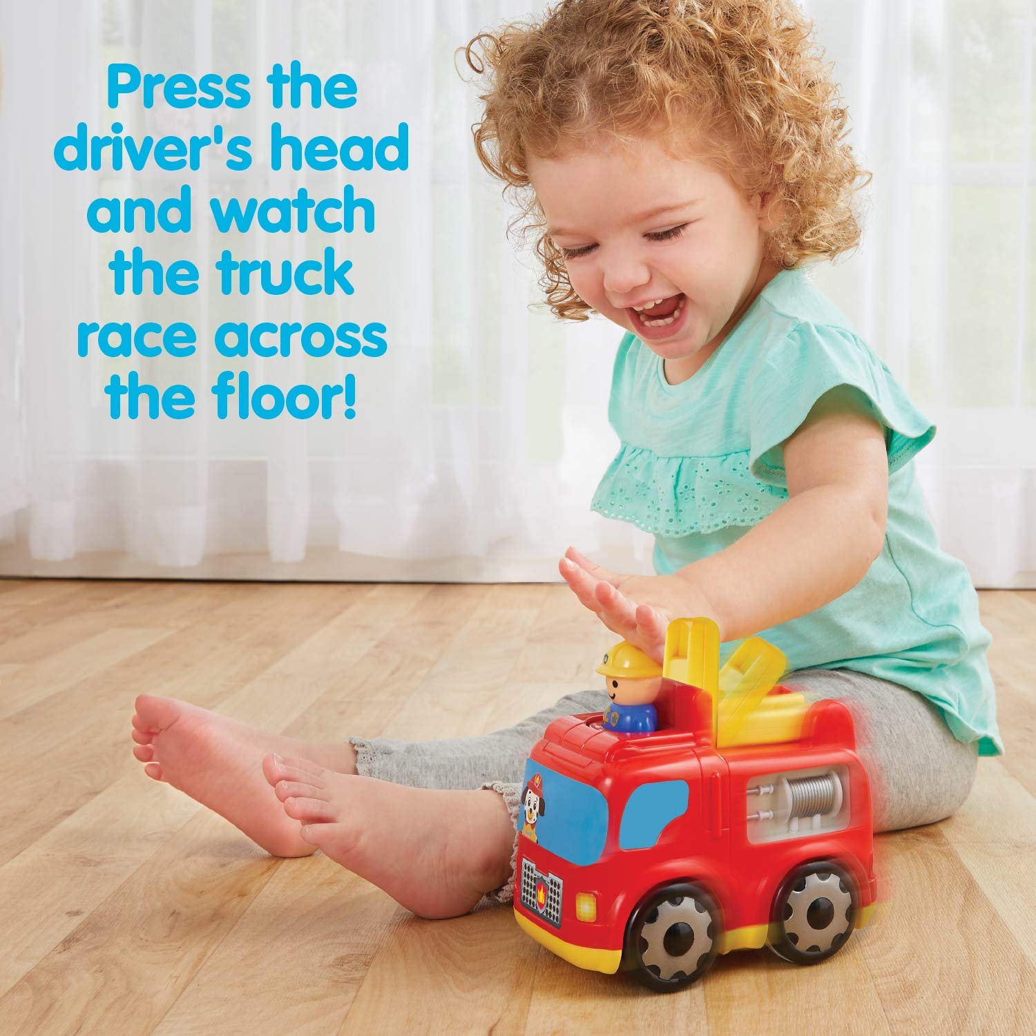 Kidoozie Press 'N Zoom Fire Engine