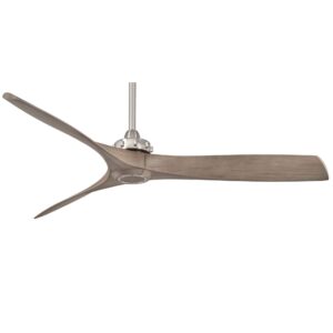 minka-aire f853-bn/amp aviation 60 inch ceiling fan with dc motor in brushed nickel finish and ash maple blades