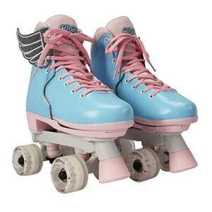 circle society classic adjustable children's roller skates, 3-7 us girls, classic cotton candy