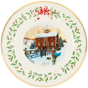 lenox 887099 2019 holiday barn scene plate