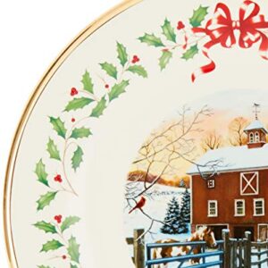 Lenox 887099 2019 Holiday Barn Scene Plate