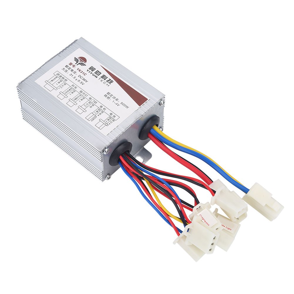 Alomejor 36V 500W Motor Brushed Controller Brush Motor Driver Controls Module for Steady Speed, Sensitive Control of Braking Direction Changes, Perfect for Electric E Bike