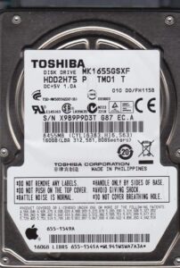 mk1655gsxf, hdd2h75 p tm01 t, toshiba 160gb sata 2.5 hard drive (renewed)