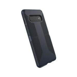 speck products presidio grip samsung s10+ case, eclipse blue/carbon black