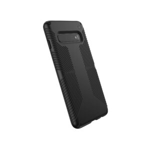 speck presidio grip samsung galaxy s10 case, black/black