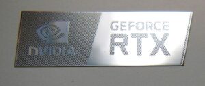 vath made metal sticker compatible with nvidia geforce rtx 12 x 35mm / 1/2" x 1 3/8" [987]