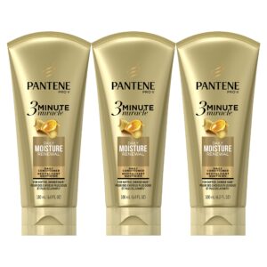 pantene, conditioner, pro-v daily moisture renewal for dry hair, 3 minute miracle, 6 fl oz (pack of 3)