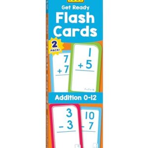 School Zone - Get Ready Flash Cards Addition & Subtraction 2 Pack - Ages 6 to 7, 1st Grade, 2nd Grade, Addition, Subtraction, Early Math, Problem-Solving, and More