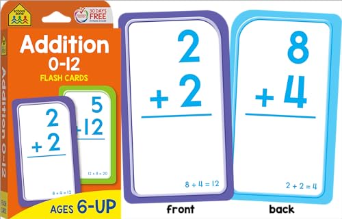 School Zone - Get Ready Flash Cards Addition & Subtraction 2 Pack - Ages 6 to 7, 1st Grade, 2nd Grade, Addition, Subtraction, Early Math, Problem-Solving, and More