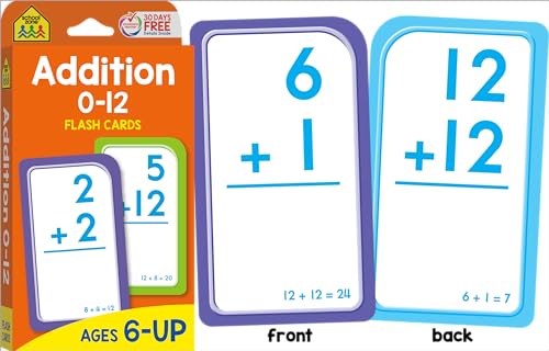 School Zone - Get Ready Flash Cards Addition & Subtraction 2 Pack - Ages 6 to 7, 1st Grade, 2nd Grade, Addition, Subtraction, Early Math, Problem-Solving, and More