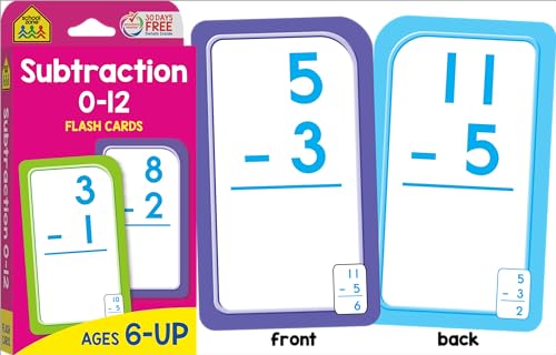 School Zone - Get Ready Flash Cards Addition & Subtraction 2 Pack - Ages 6 to 7, 1st Grade, 2nd Grade, Addition, Subtraction, Early Math, Problem-Solving, and More