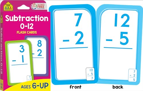 School Zone - Get Ready Flash Cards Addition & Subtraction 2 Pack - Ages 6 to 7, 1st Grade, 2nd Grade, Addition, Subtraction, Early Math, Problem-Solving, and More