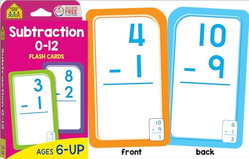 School Zone - Get Ready Flash Cards Addition & Subtraction 2 Pack - Ages 6 to 7, 1st Grade, 2nd Grade, Addition, Subtraction, Early Math, Problem-Solving, and More