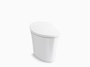 kohler k-5401-pa-0 veil comfort height skirted one-piece elongated dual-flush intelligent toilet, white