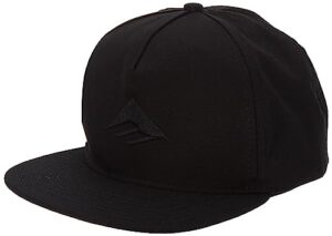 emerica men's classic snapback, black, one size