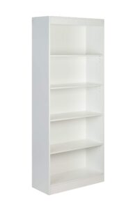 onespace essentials 5-tier bookshelf, white