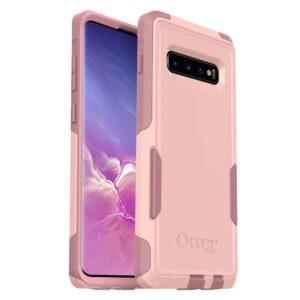 otterbox commuter series case for galaxy s10+ - retail packaging - ballet way (pink salt/blush)