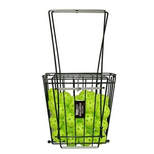 oncourt offcourt picklehopper 60 - pickleball basket | holds and picks up 60 balls | ez glide bar provides effortless ball pick-up | no tool assembly | picks up all types of pickleballs