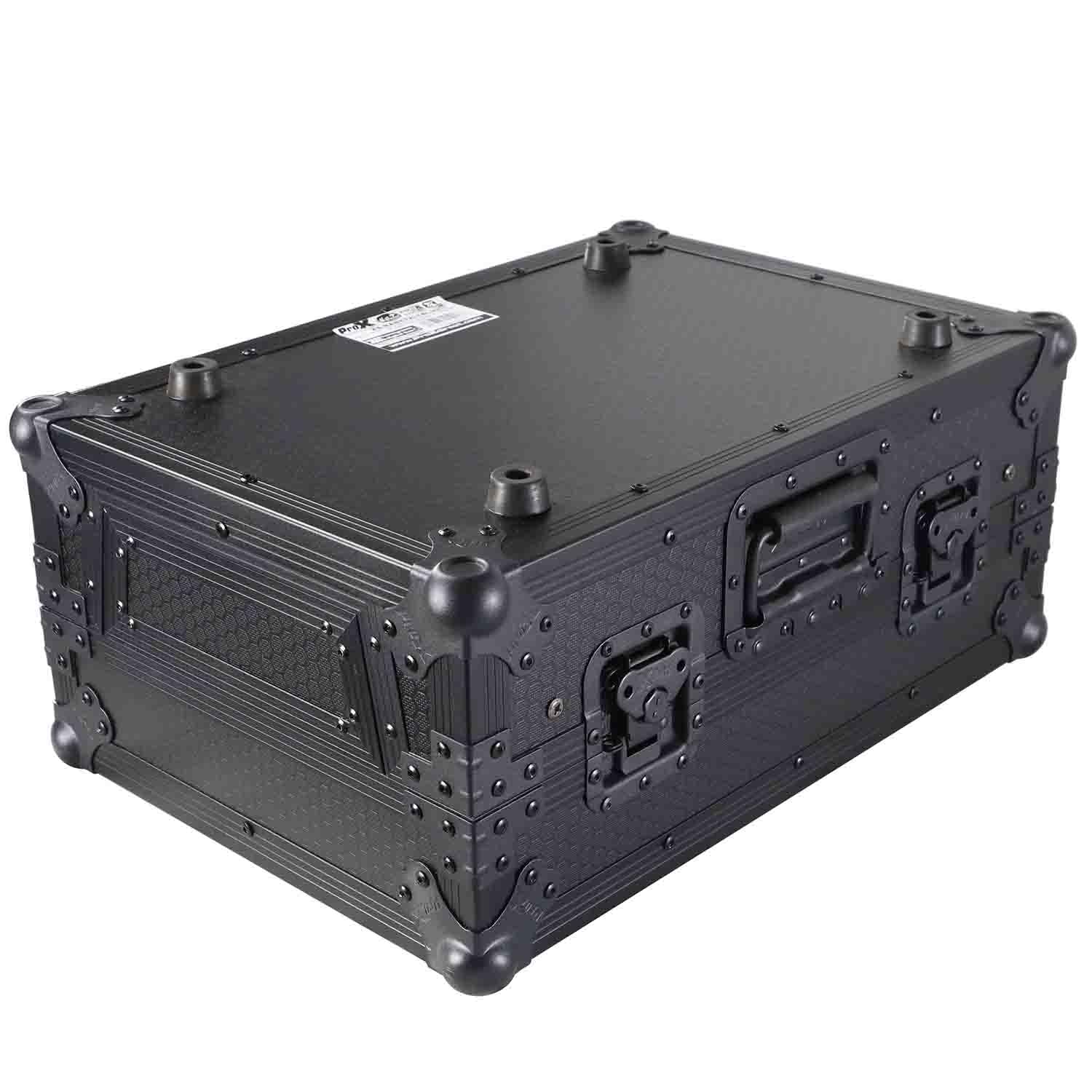 Artist Unknown Prox XS-RANE72LTBL 11" ATA-300 Style Gig Ready Flight/Road Case with Laptop Shelf for Rane Seventy-Two 72 DJ Mixer, Black on Black