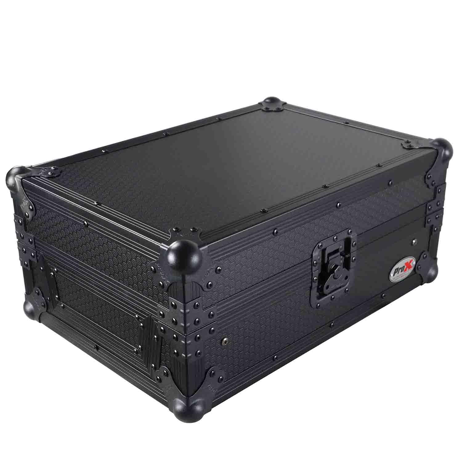 Artist Unknown Prox XS-RANE72LTBL 11" ATA-300 Style Gig Ready Flight/Road Case with Laptop Shelf for Rane Seventy-Two 72 DJ Mixer, Black on Black