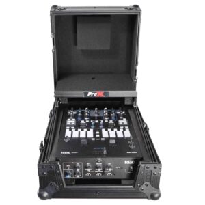 Artist Unknown Prox XS-RANE72LTBL 11" ATA-300 Style Gig Ready Flight/Road Case with Laptop Shelf for Rane Seventy-Two 72 DJ Mixer, Black on Black