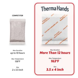 Hand Warmers (4 Packs) - Premium (Size: 3.5 inch x 4 inch, Duration: 12+ Hours, Max Temp: 163 F) Air-Activated, Convenient, Safe, Natural, Odorless, & Long Lasting Hand Warmers Disposable