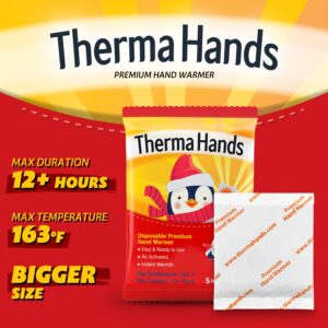 Hand Warmers (4 Packs) - Premium (Size: 3.5 inch x 4 inch, Duration: 12+ Hours, Max Temp: 163 F) Air-Activated, Convenient, Safe, Natural, Odorless, & Long Lasting Hand Warmers Disposable