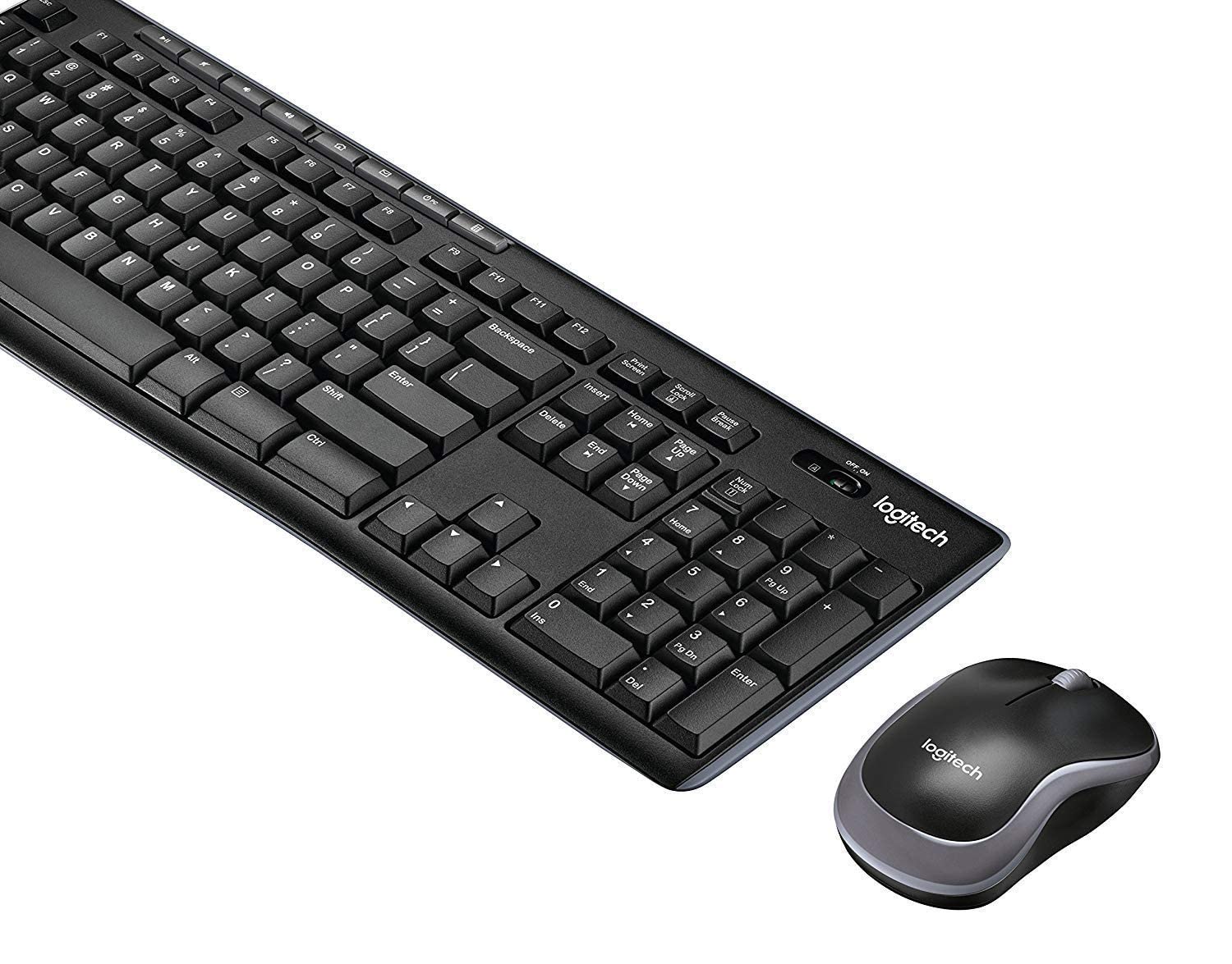 Logitech K270 Wireless Keyboard and M185 Wireless Mouse Combo — Keyboard and Mouse Included, Long Battery Life (Black with Mouse)