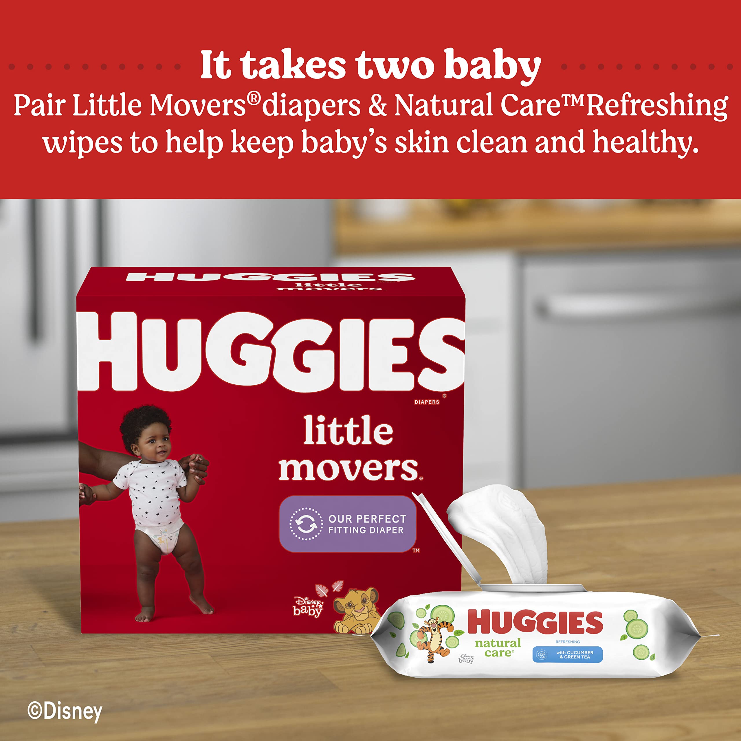 Huggies Natural Care Refreshing Baby Wipes, Scented, 1 Refill Pack (184 Wipes Total)