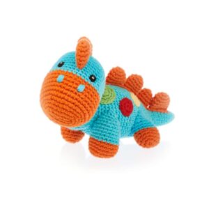 pebble | handmade dinosaur - turquoise | crochet | fair trade | pretend | imaginative play | stegosaurus | machine washable