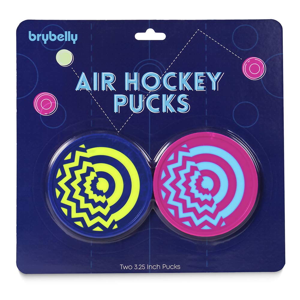 Vivid Two-Tone Air Hockey Pucks (2-Pack) | Wear-Proof Molded Psychedelic Patterns and Designs | Large 3.25-inch Pucks for Standard Air Hockey Tables | Perfect Addition to Game Rooms and Arcades