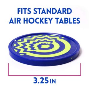 Vivid Two-Tone Air Hockey Pucks (2-Pack) | Wear-Proof Molded Psychedelic Patterns and Designs | Large 3.25-inch Pucks for Standard Air Hockey Tables | Perfect Addition to Game Rooms and Arcades