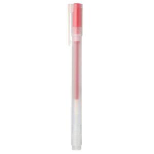 muji - 0.38mm red smooth gel ink ballpoint cap pen (10 pieces)