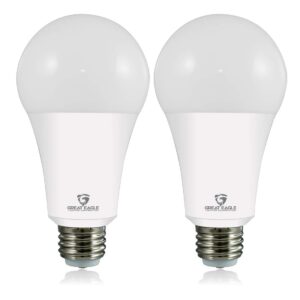 great eagle 50/100/150w equivalent 3-way a21 led light bulb 3000k soft white color (2-pack)