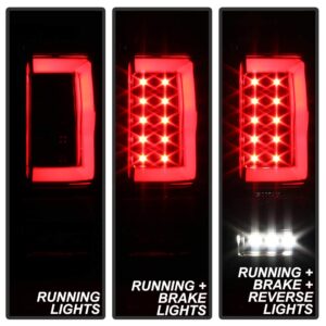 ACANII - For 2004-2008 Ford F150 LOBO Styleside Black Housing LED Tube Tail Lights Brake Lamps Driver & Passenger Side