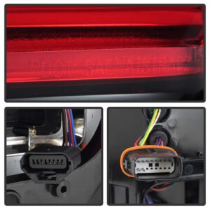 ACANII - For 2015 2016 2017 Ford F150 Truck w/Blind Spot Sensor Red Clear Full LED Light Tube Tail Lights Brake Lamps