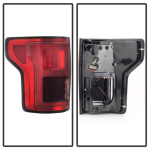 ACANII - For 2015 2016 2017 Ford F150 Truck w/Blind Spot Sensor Red Clear Full LED Light Tube Tail Lights Brake Lamps