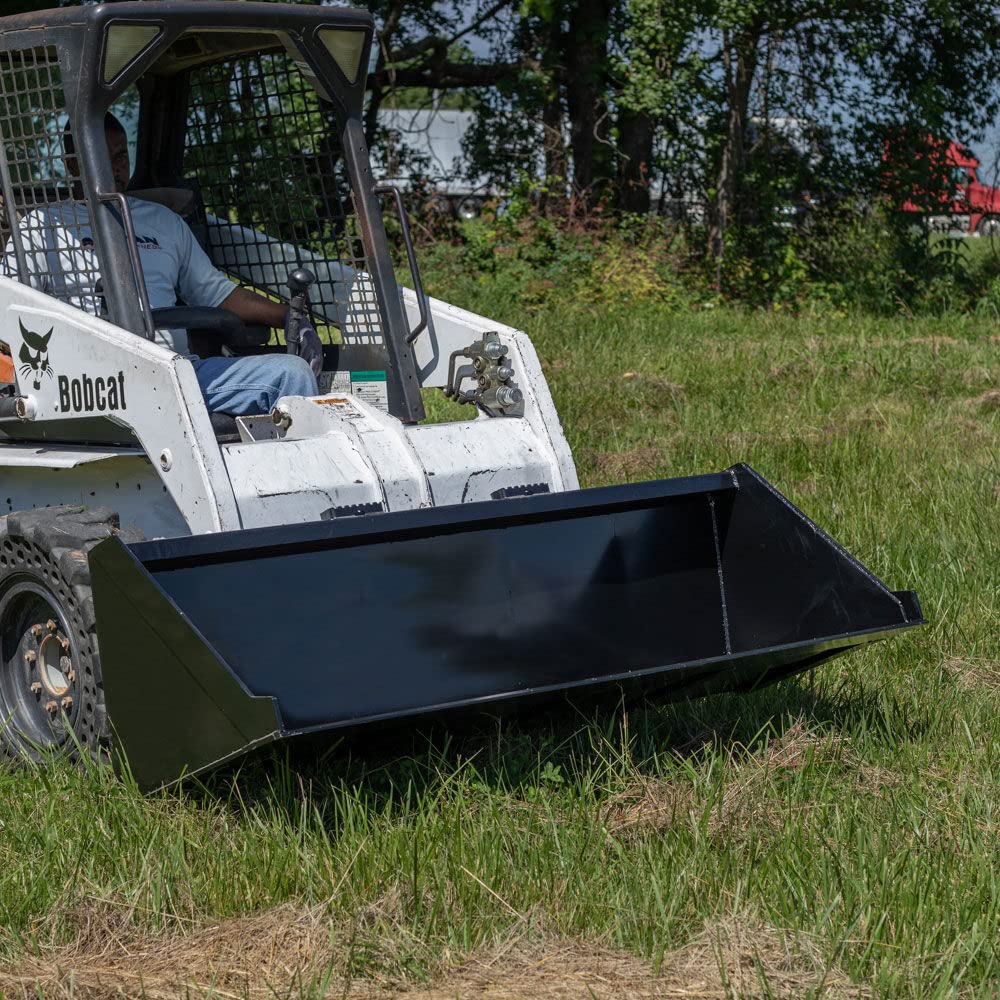 Titan Attachments Skid Steer Bucket Attachment 72" 276 lb. Universal 1/8" Thick