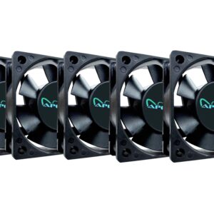 Apevia CF6025S-5 (5 Pk) 60mm x 60mm x 25mm Black Case Fan W/4PIN Molex + 3PIN Motherboard Adapter