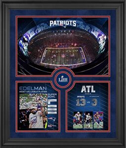 new england patriots framed 23" x 27" super bowl liii champions team collage - nfl team plaques and collages