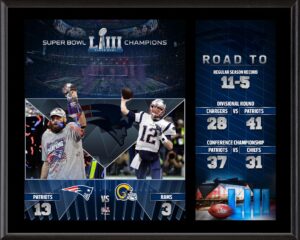 new england patriots 12'' x 15'' super bowl liii champions sublimated plaque - nfl team plaques and collages