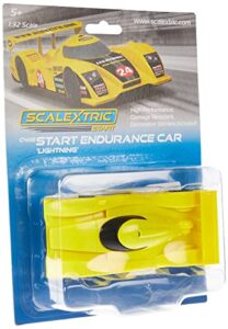 scalextric start endurance lmp style car yellow lightning 1:32 slot race car c4112