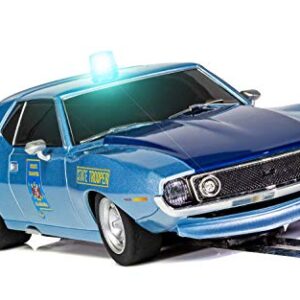 Scalextric AMC Javelin Alabama State Trooper 1:32 Police Slot Race Car with Working Siren C4058, Blue