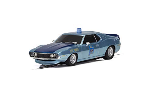 Scalextric AMC Javelin Alabama State Trooper 1:32 Police Slot Race Car with Working Siren C4058, Blue