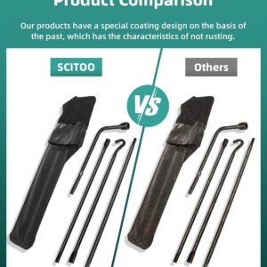 SCITOO Compatible for 2005-2021 for TOYOTA Tacoma Spare Tire Tool with 1 Lug Wrench Tool 1 Hook Segment 2 Extension Segments 091150C030 091500R010