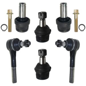 detroit axle - 4wd front ball joints tie rods for ford explorer ranger mazda b2300 b3000 b4000 navajo 4 upper & lower ball joints 2 outer tie rod end links replacement - 6pc set