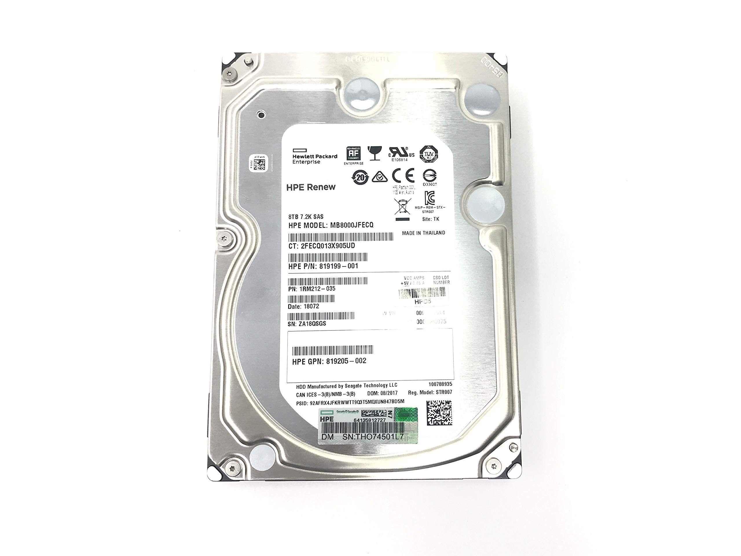 HP MB8000JFECQ 8TB 7.2K 12Gbps SAS 3.5'' Hard Drive